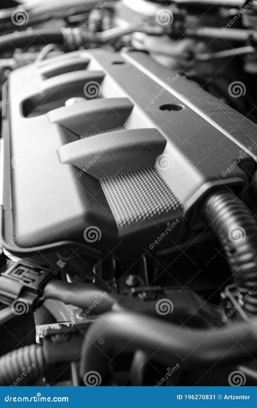 Details of car engine stock image. Image of field, auto - 196270831