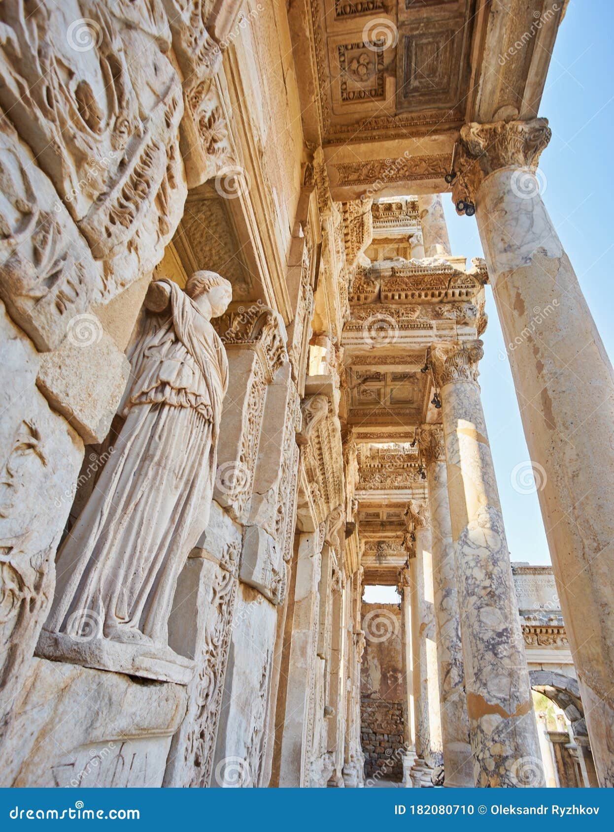 Details of Celsus Library, Ephesus Turkey Stock Photo - Image of ...