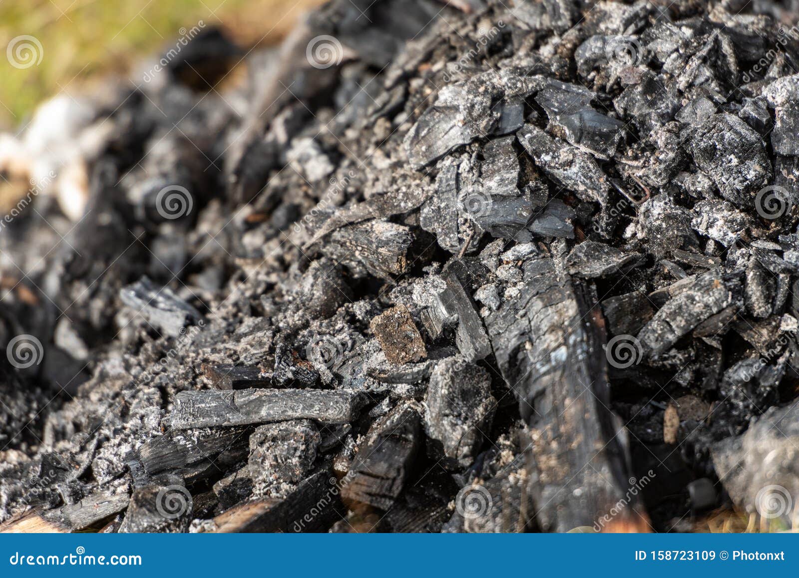 Details of Charcoal Burning on Pit Fire. Texture Image Stock Image ...