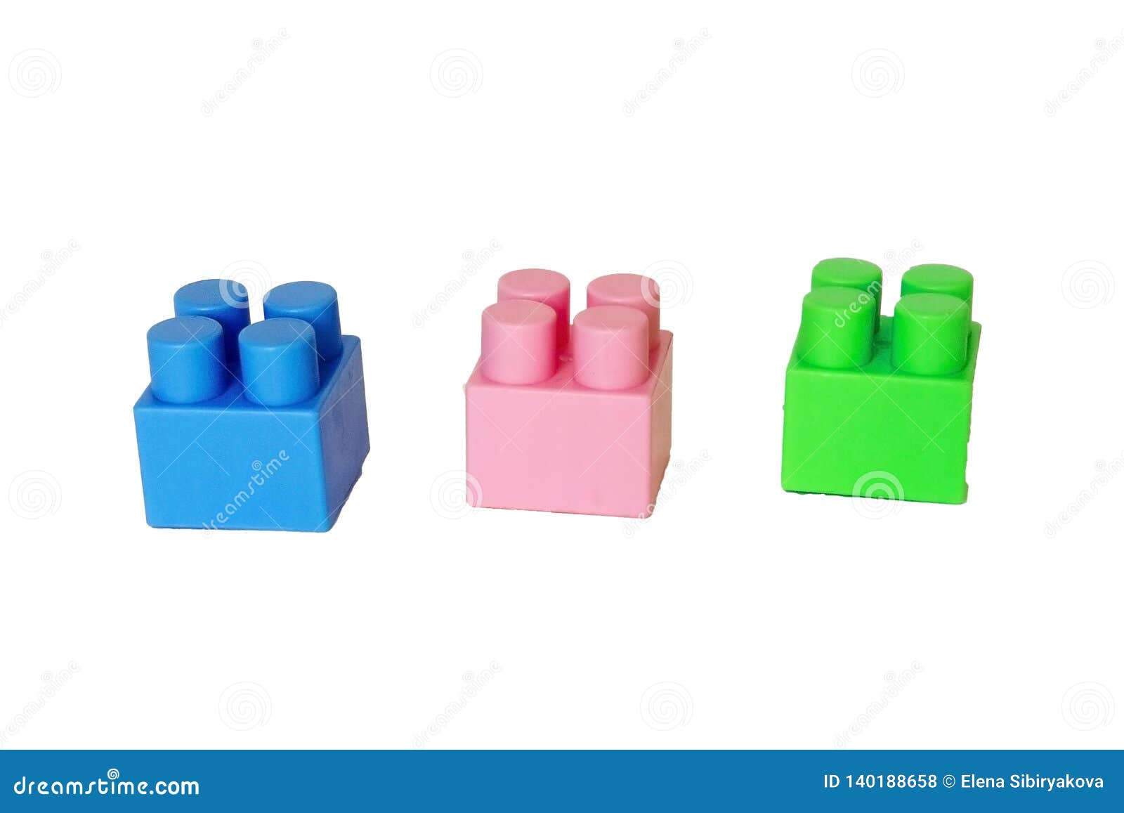 Details of a Children& X27;s Plastic Constructor on a White Background ...