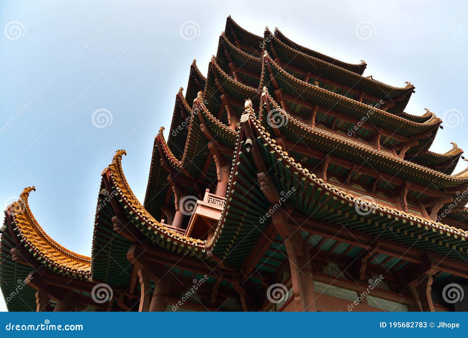 Details of Chinese tower stock image. Image of tower - 195682783