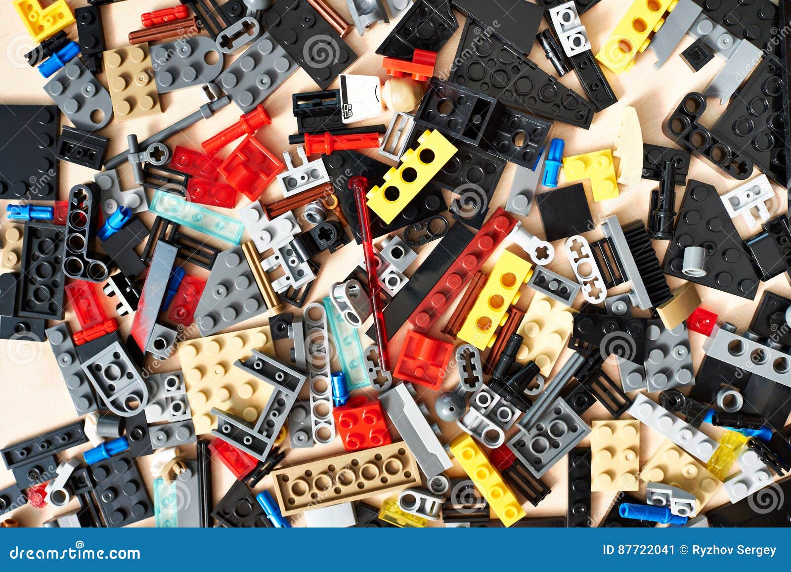 Details of Colorful Plastic Construction Toys Closeup Stock Image ...