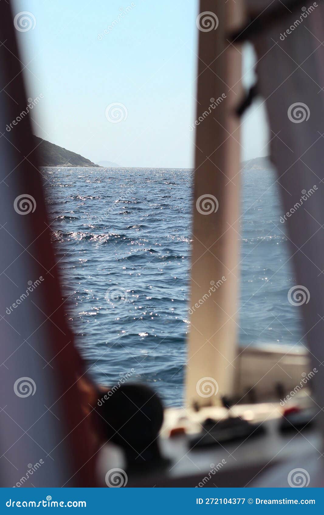 Details of the Command Table of a Boat with the Sea in the Background ...