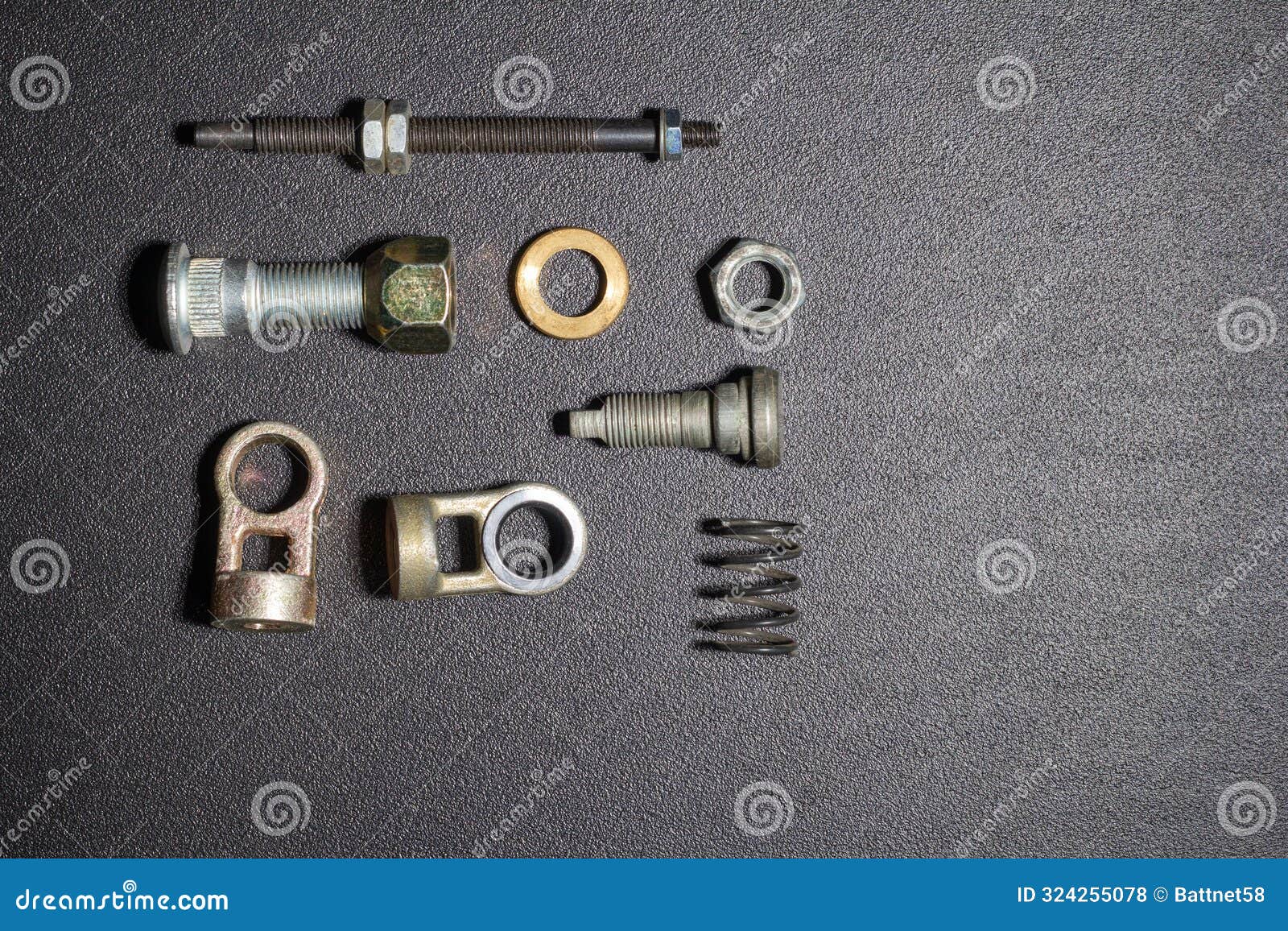 Details and Components of the Front Suspension of the Car, the Design ...