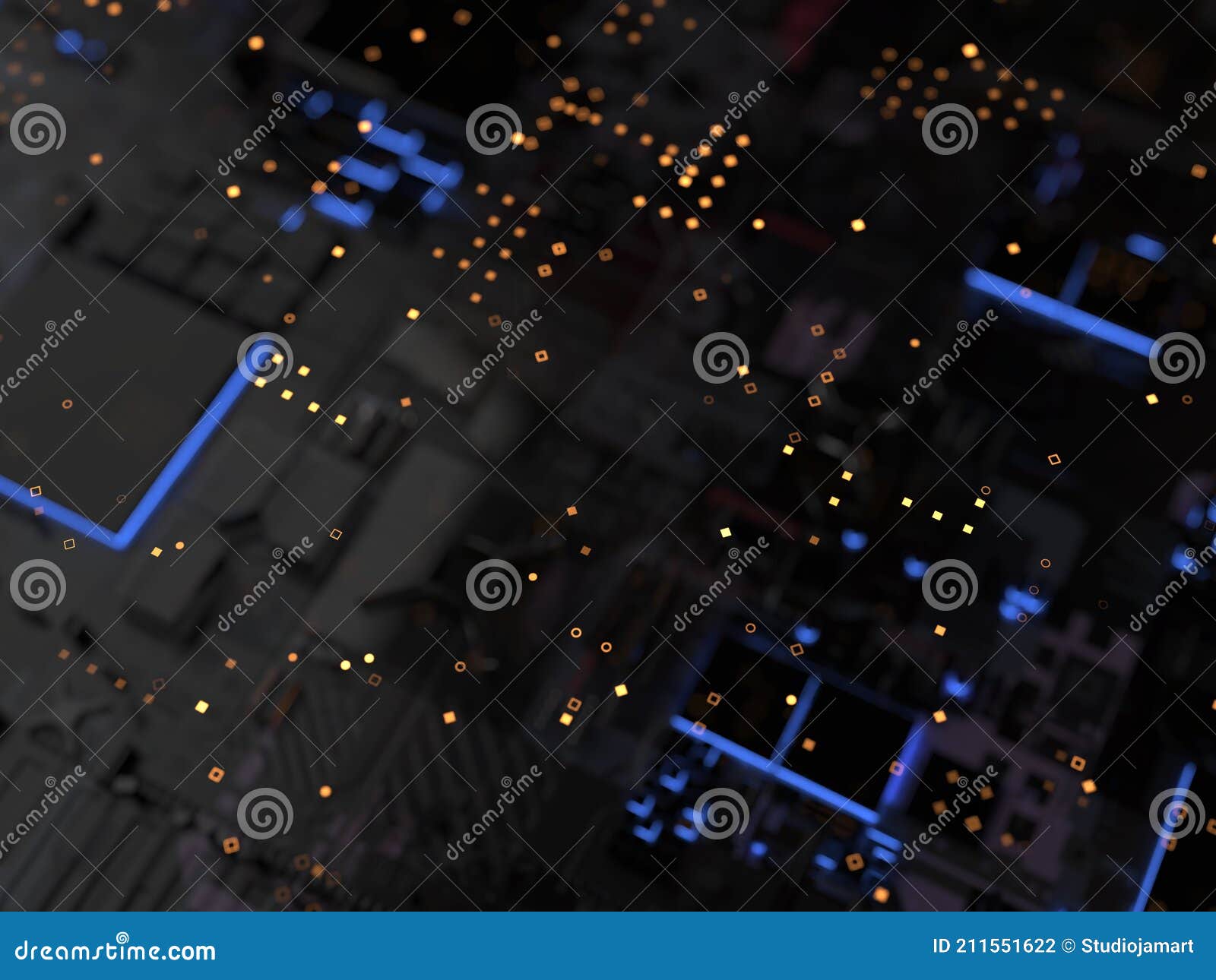 Details of Computer Circuit Boards Close Up. Stock Illustration ...