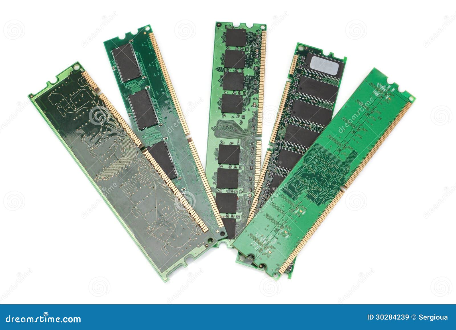 Details of the Computer Memory Ram of the Old Generation. Stock Image ...
