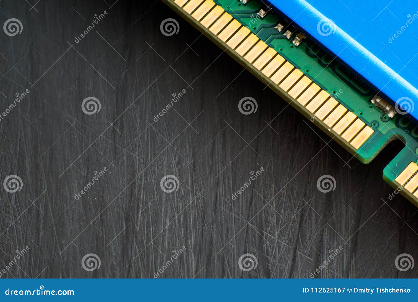 Details from the Computer. RAM. on Black Background. Stock Image ...