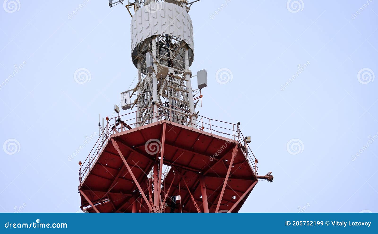 Details and Construction of the City TV Tower Stock Image - Image of ...
