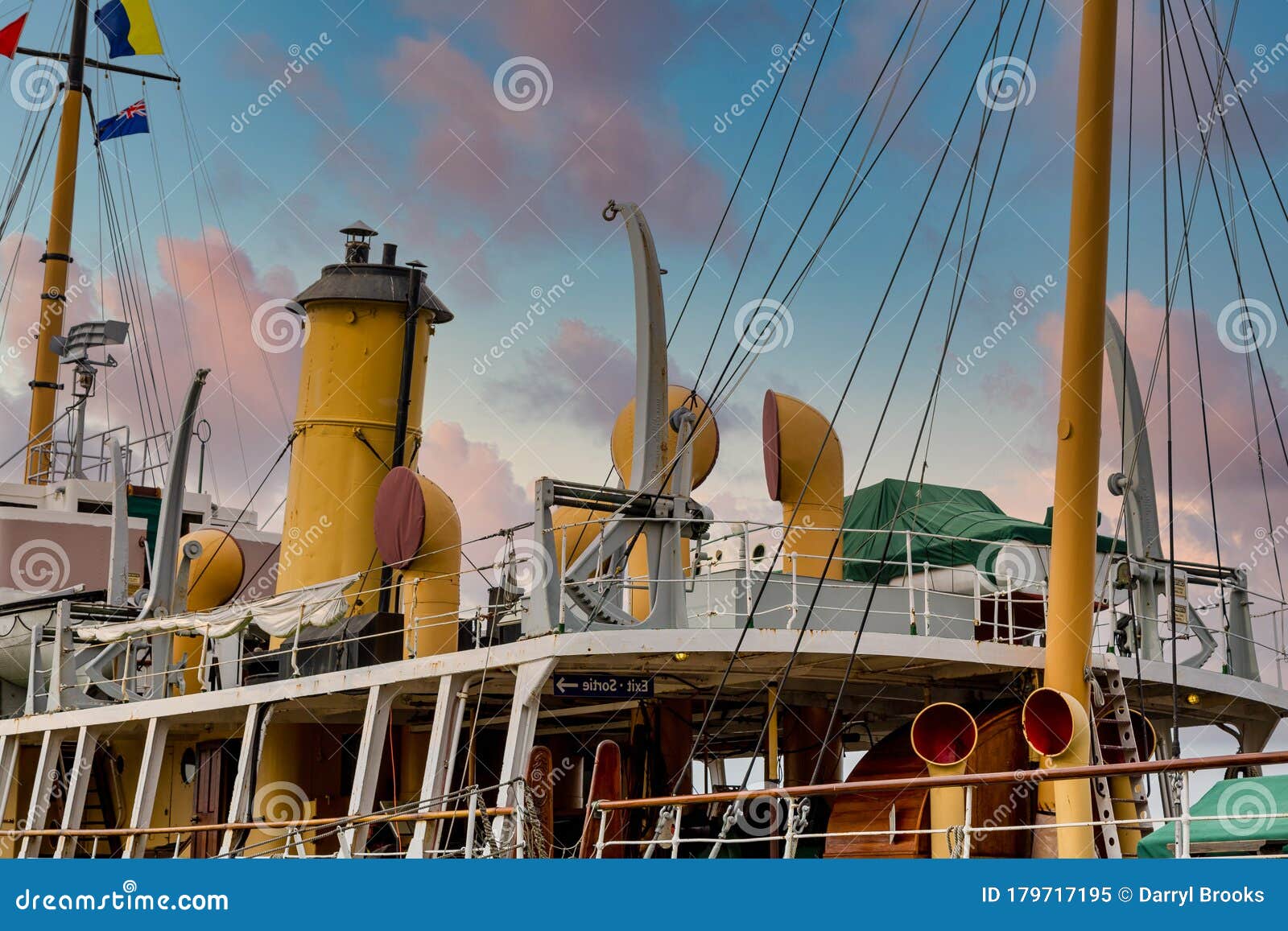 Details on Deck of Old Sailing Ship Stock Image - Image of ropes, masts ...