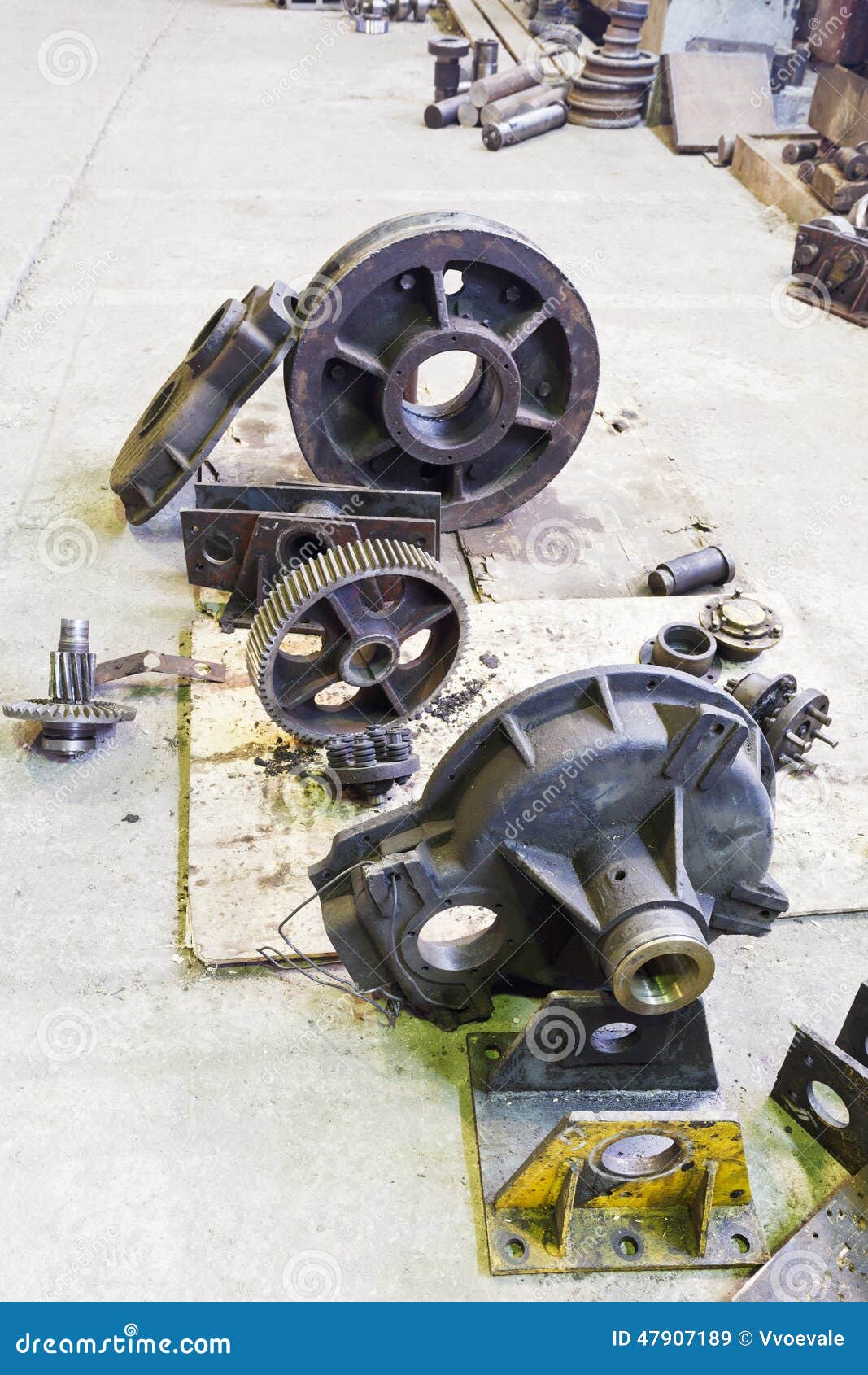 Disassembled Car Engine During Repair. A Close-up Of An Exploded View ...