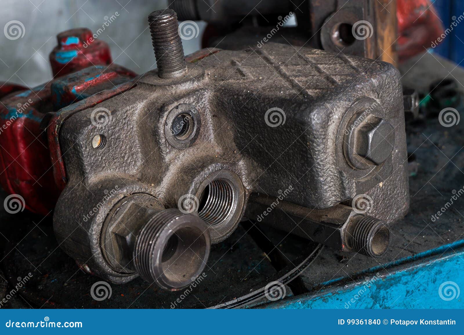 Details of the Disassembled Locomotive Engine Stock Photo - Image of ...
