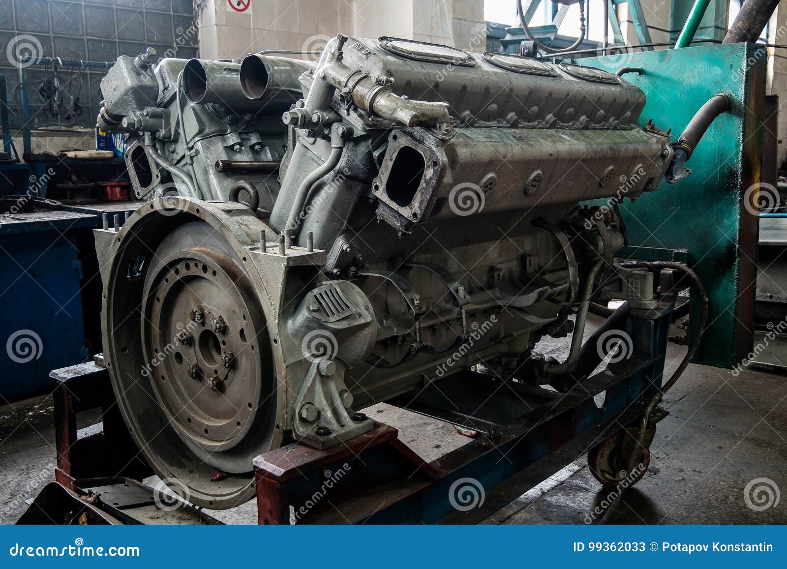 Details of the Disassembled Locomotive Engine Stock Image - Image of ...