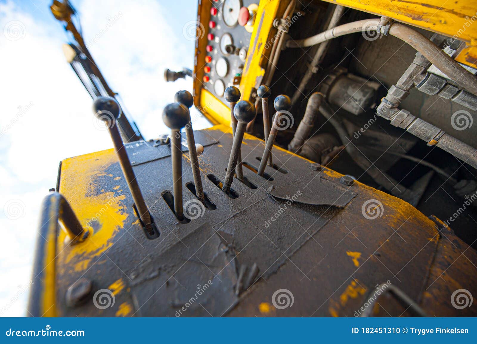 Details of a Drilling Rig. Controls and Handles Stock Photo - Image of ...