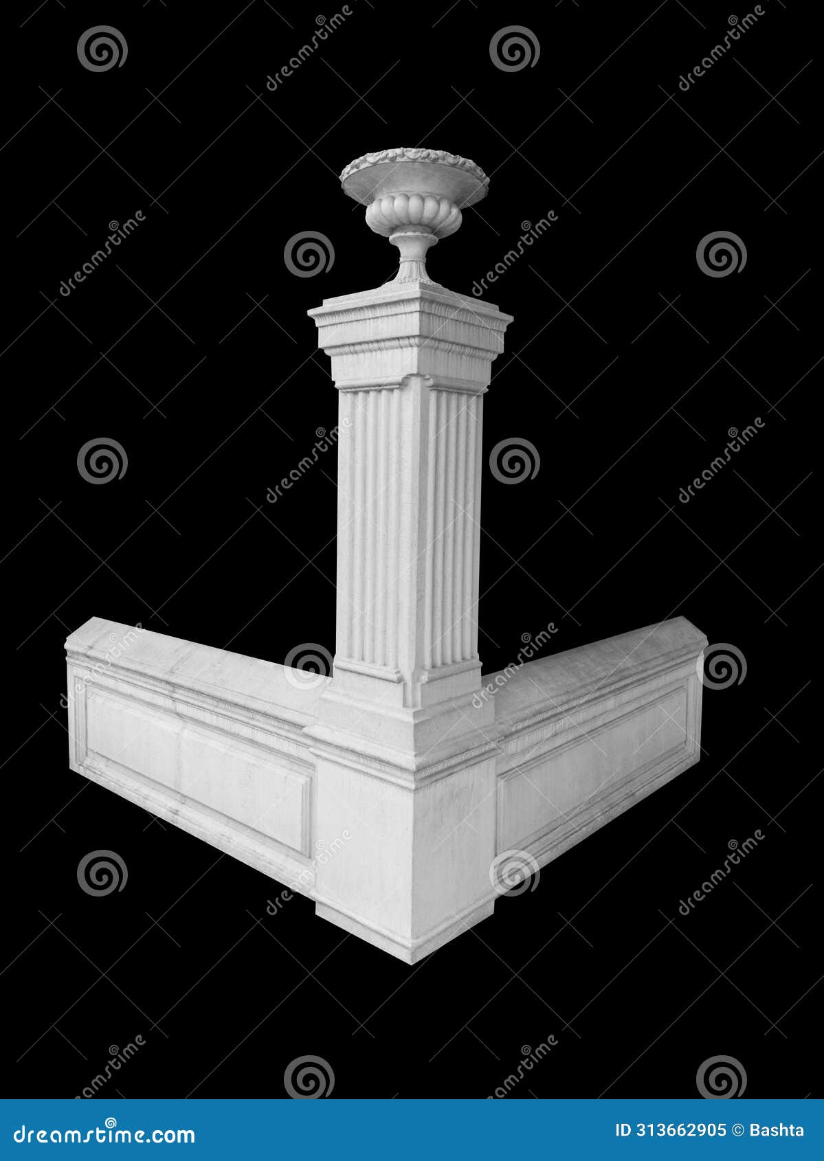 Details, Elements of Buildings Classical Architecture. Isolated on a ...