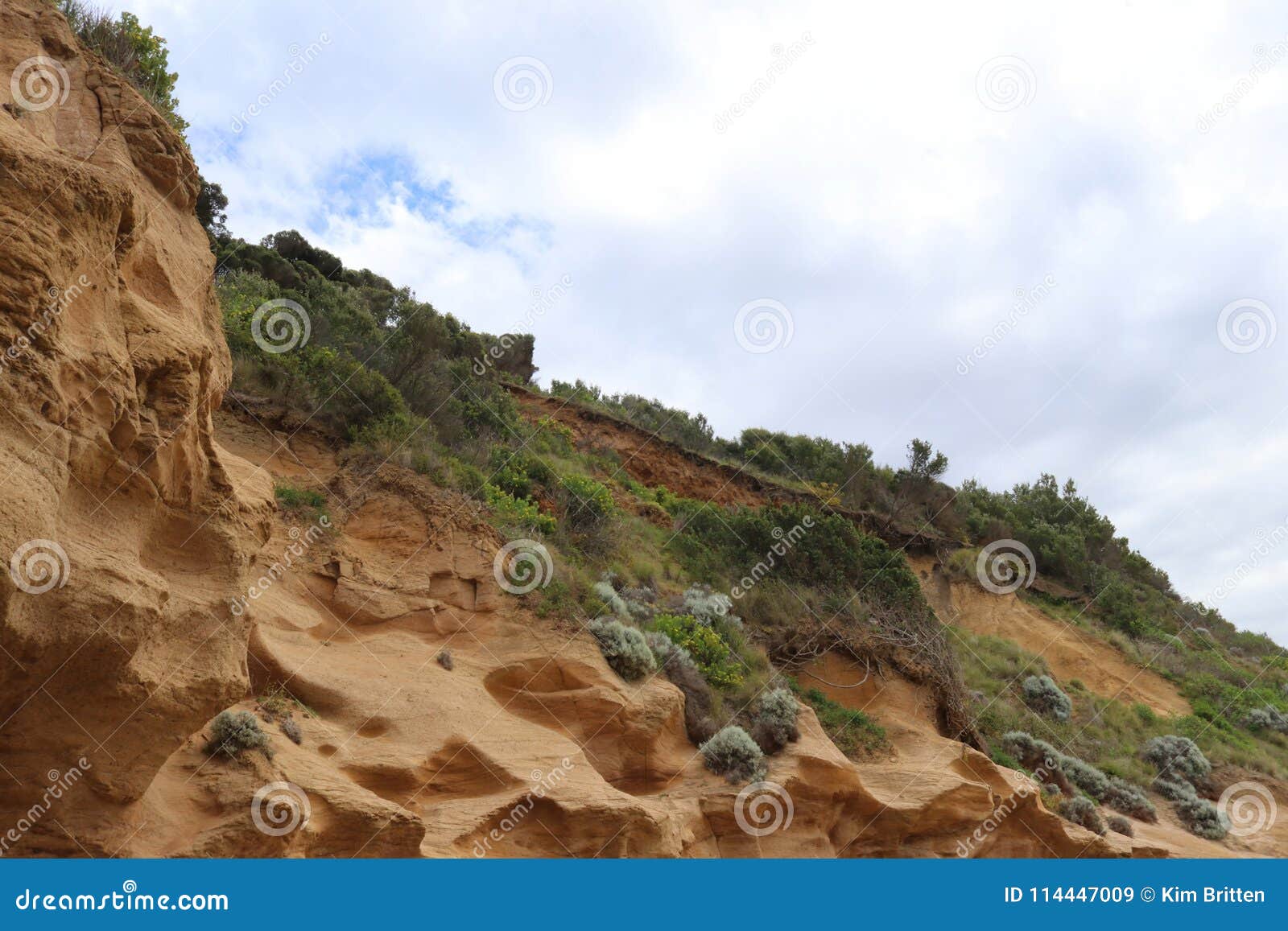 Eroded Cliff Face in a Coastal Region Stock Image - Image of eroded ...