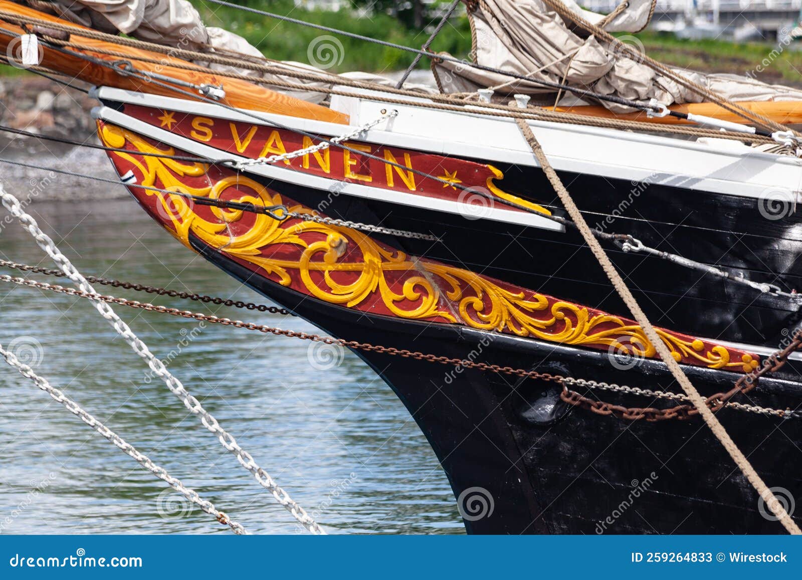 Details of the Front of a Beautiful Ship Editorial Stock Photo - Image ...