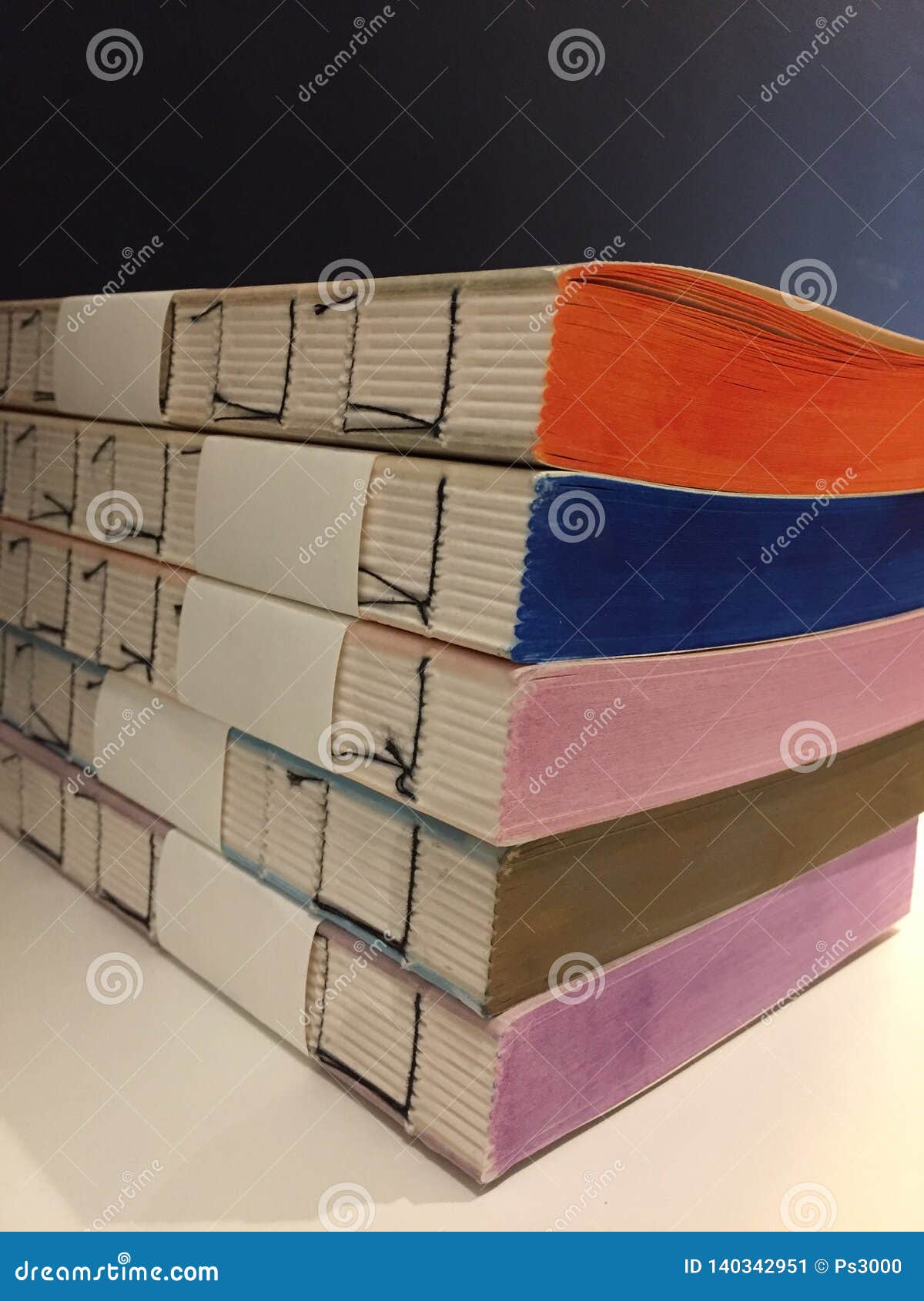 Details of Handmade Books of Different Multi Colored Papers. Notebooks ...