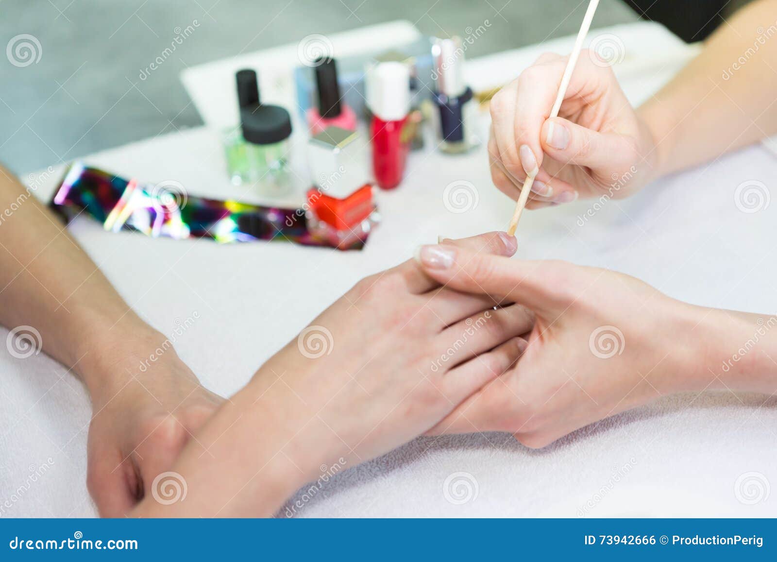 Details of Hands during a Manicure in High Definition Stock Photo ...