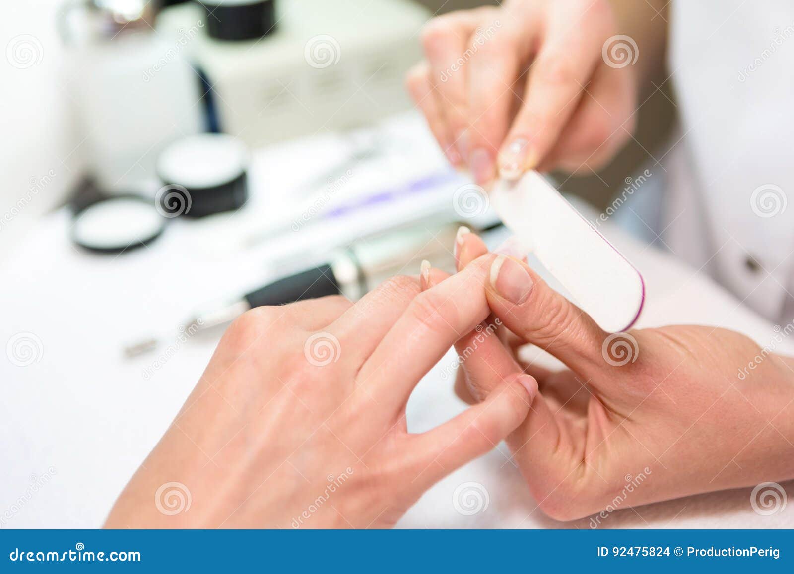 Details of Hands during a Manicure in High Definition Stock Photo ...