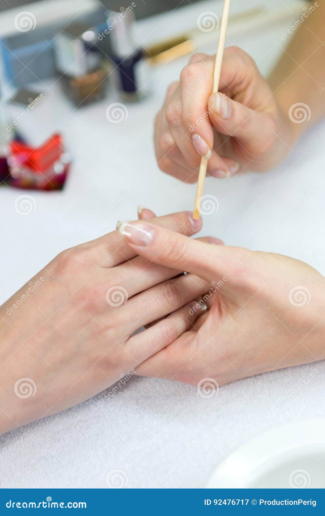 Details of Hands during a Manicure in High Definition Stock Image ...