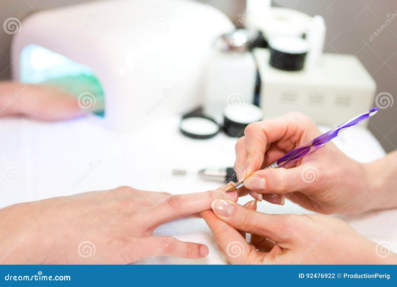 Details of Hands during a Manicure in High Definition Stock Photo ...