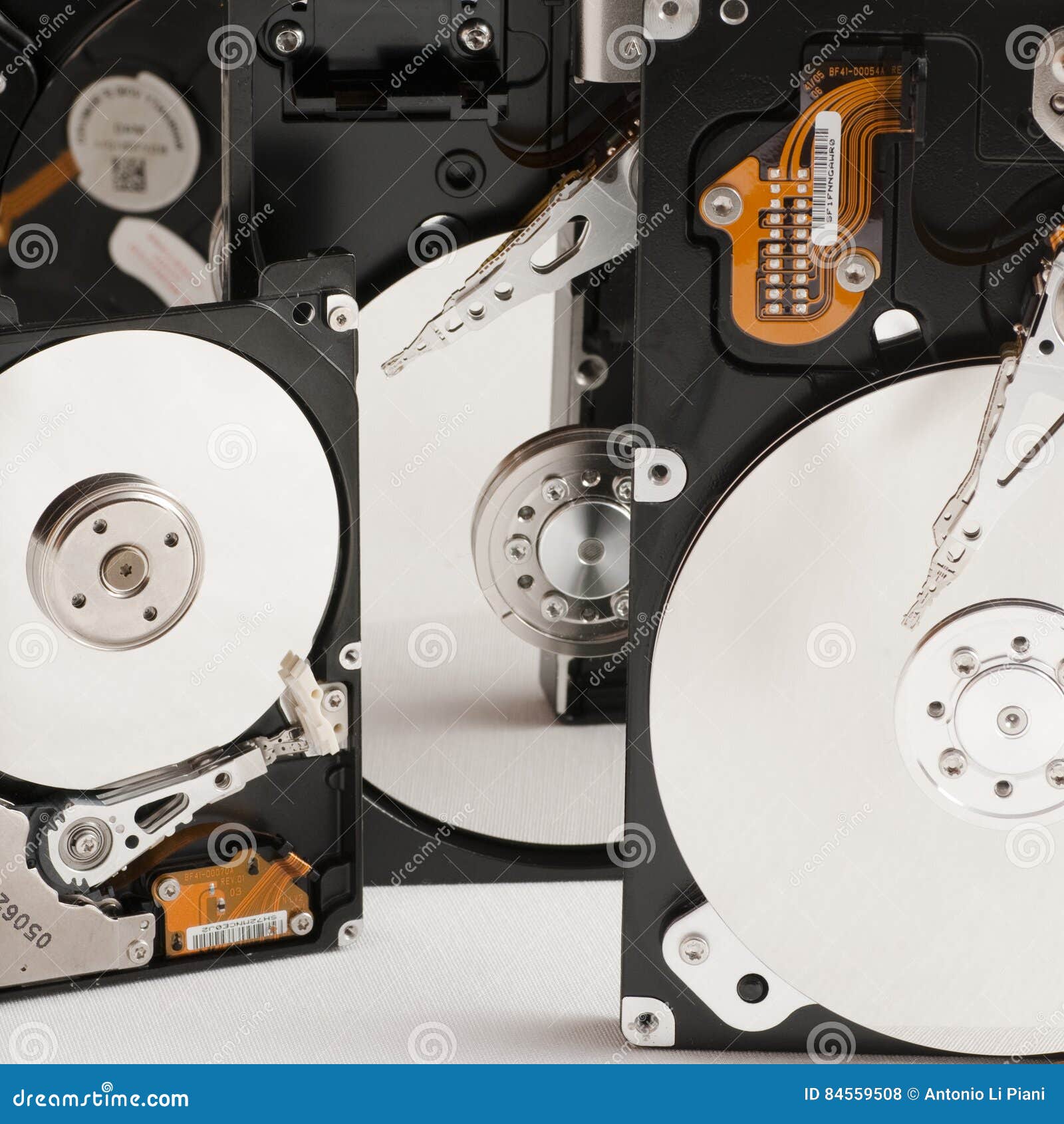 Details of Hard Disk Drive Open Stock Photo - Image of technology ...