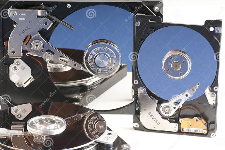 Details of Hard Disk Drive Open Stock Photo - Image of shine, gigabyte ...