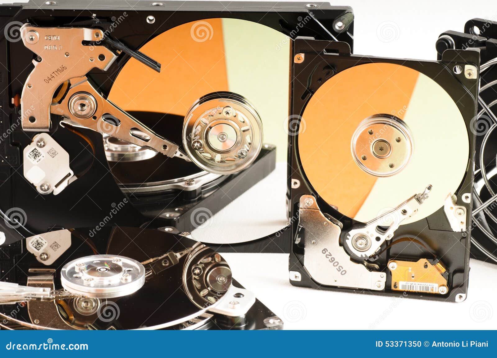 Details of Hard Disk Drive Open Stock Photo - Image of shine, digits ...