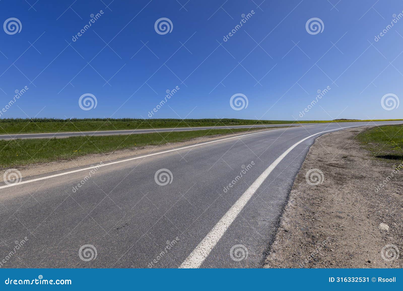 Details of a Highway with a White Painted Line Stock Image - Image of ...