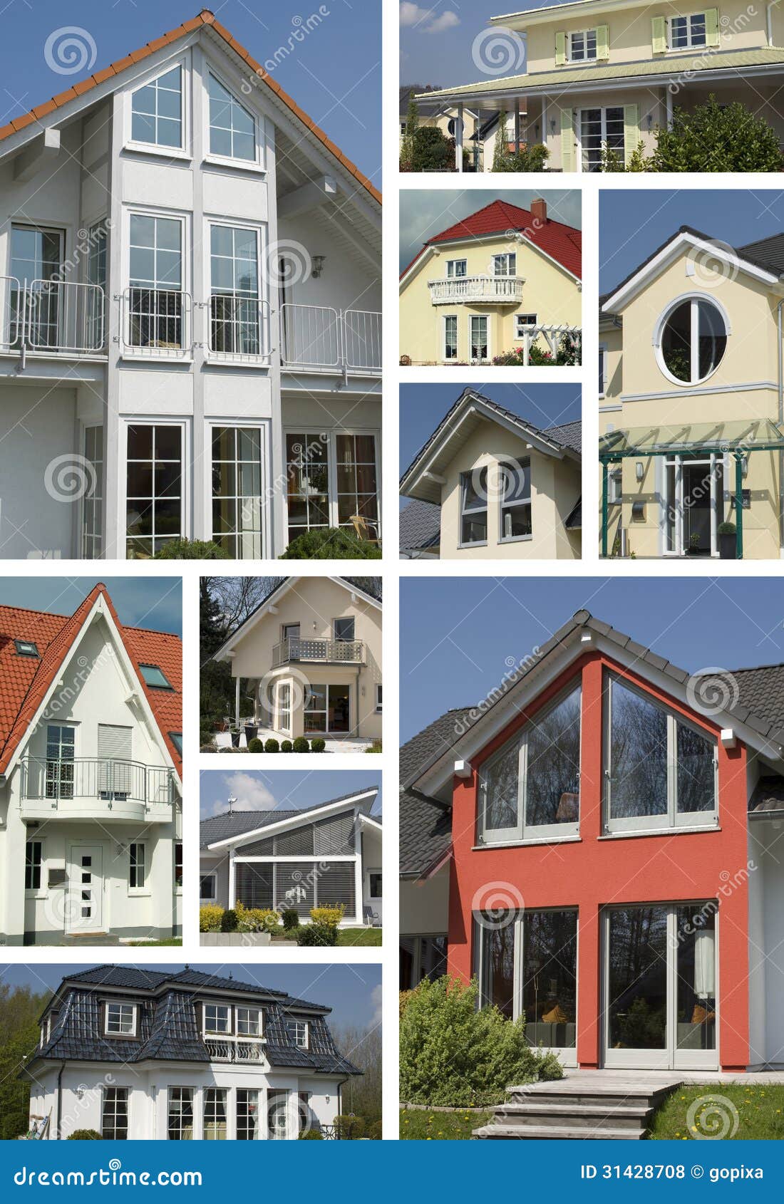 Composing with houses stock photo. Image of home, real - 31428708