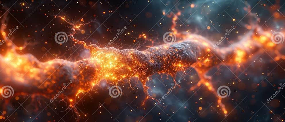 Details with the Human Neuronal Network and Synapse. DNA Double Helix ...