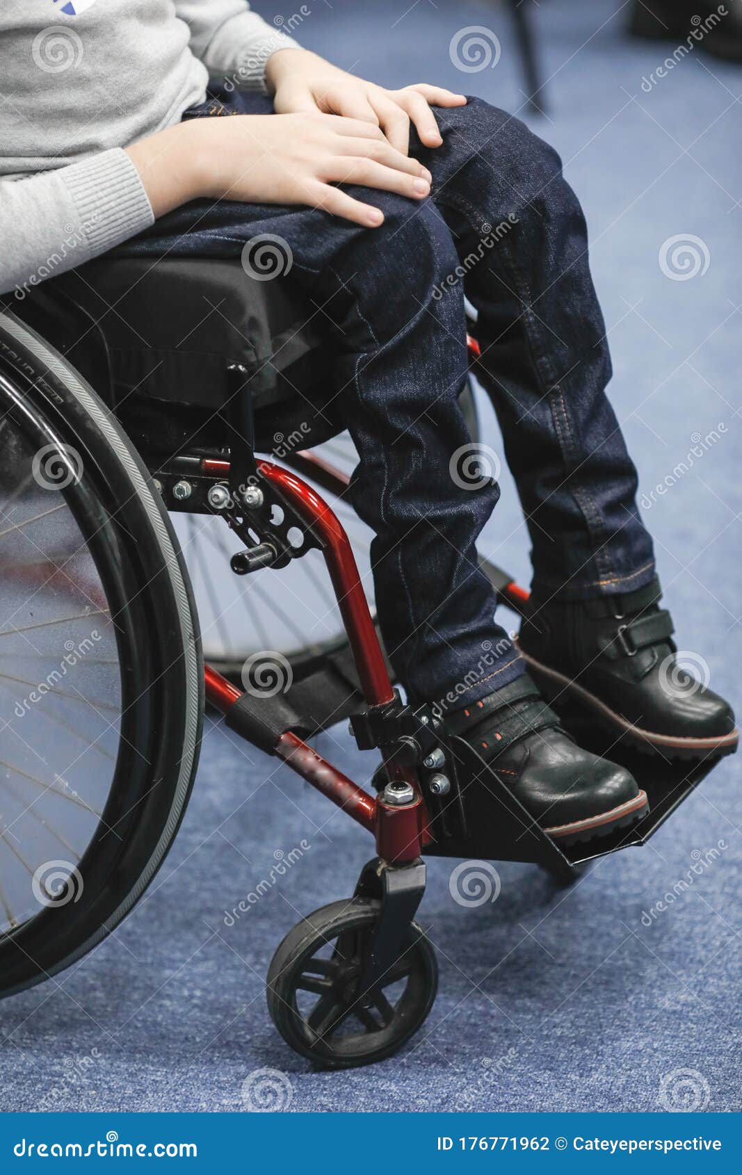 Details of an Ill Disabled Young Boy in a Wheelchair Stock Photo ...