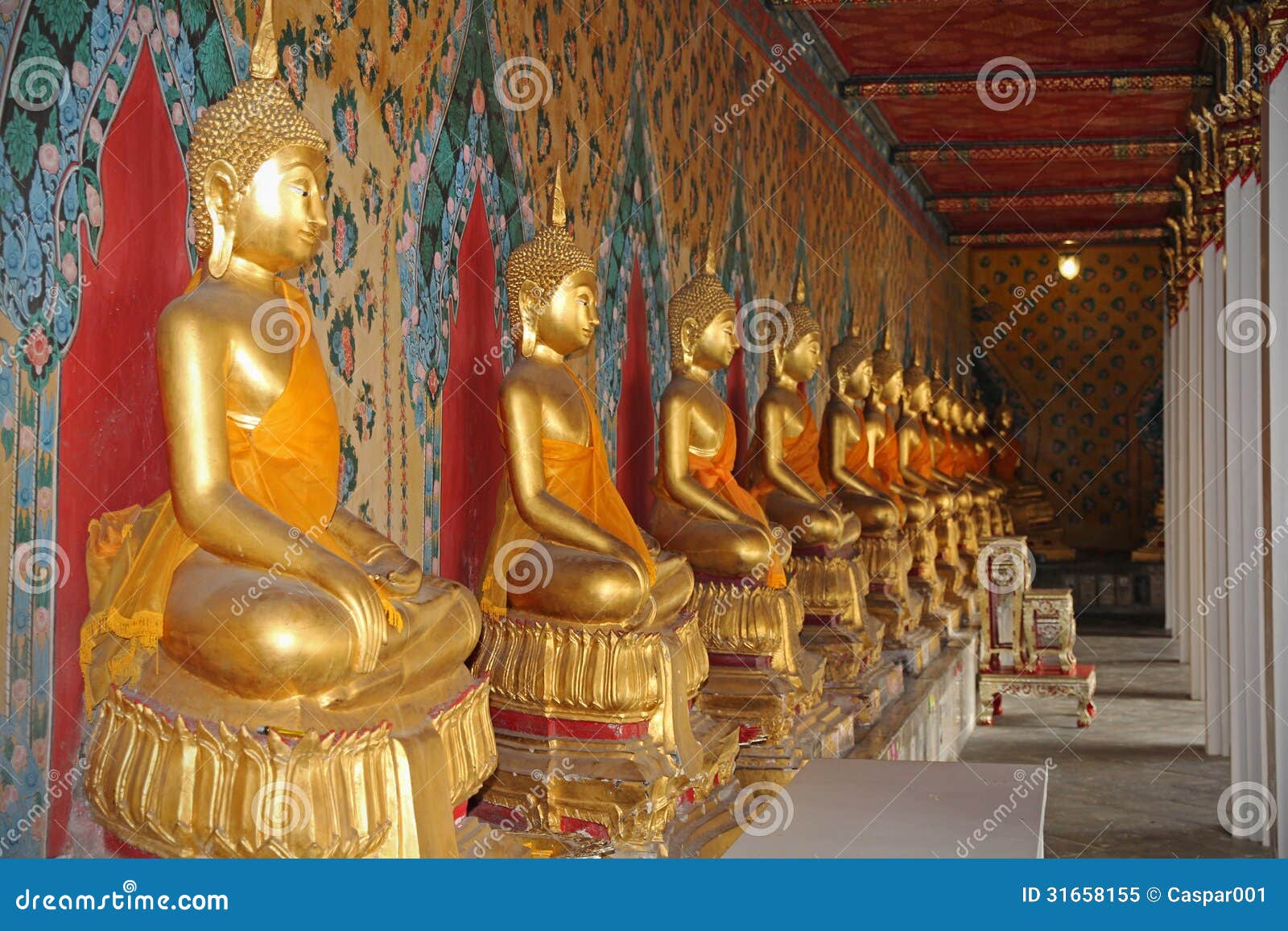 Details from Inside of a Buddhist Temple Stock Image - Image of colors ...