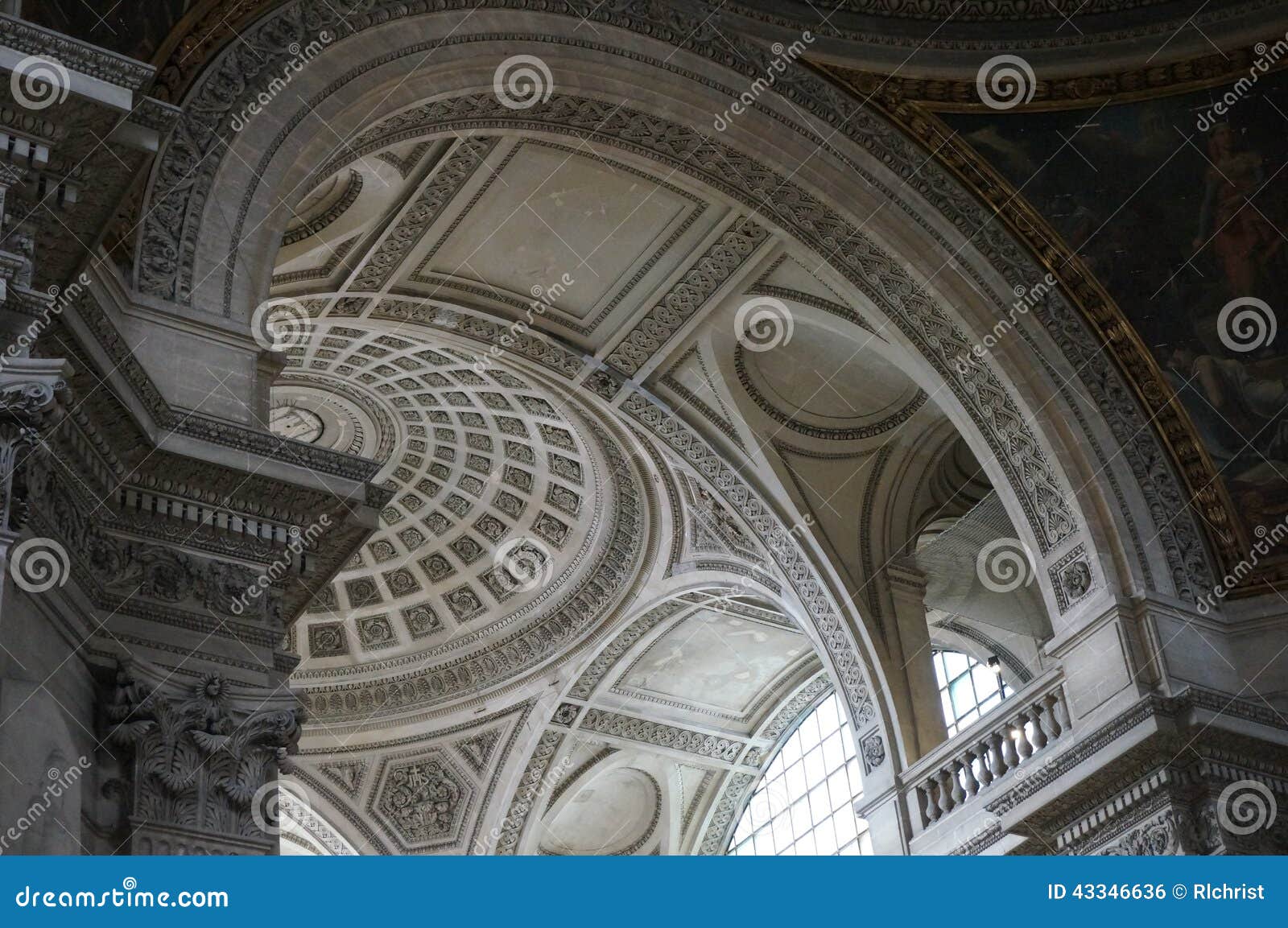 Details inside Pantheon stock photo. Image of paintings - 43346636