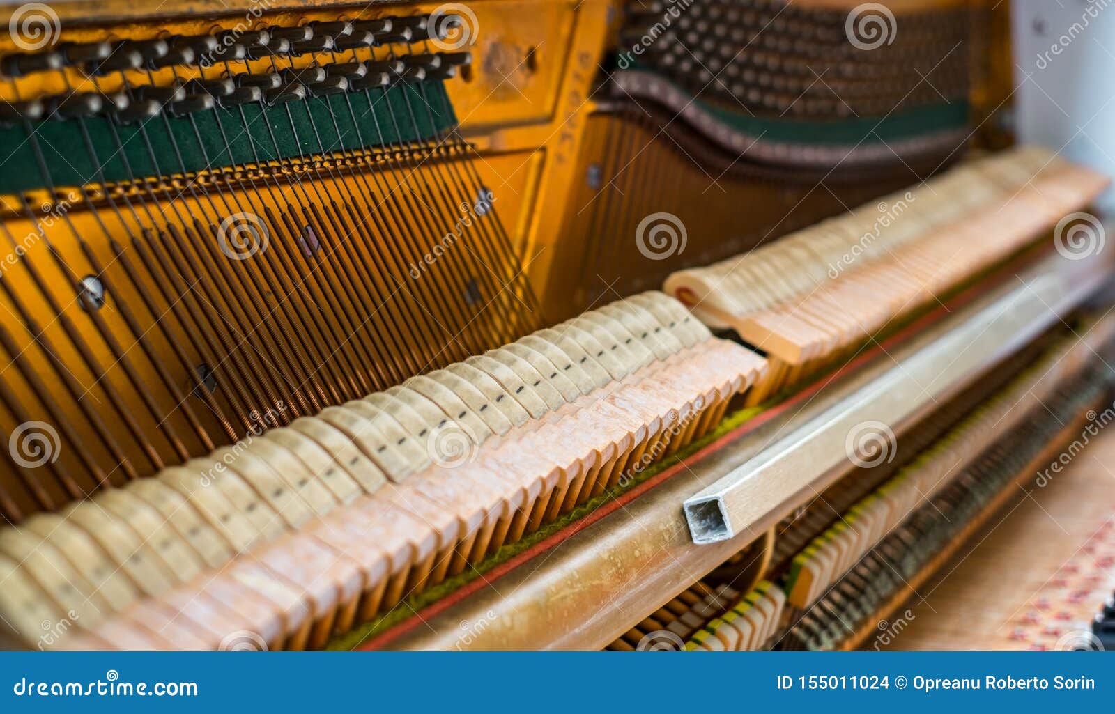 Details Inside of the Piano Stock Photo - Image of construction ...
