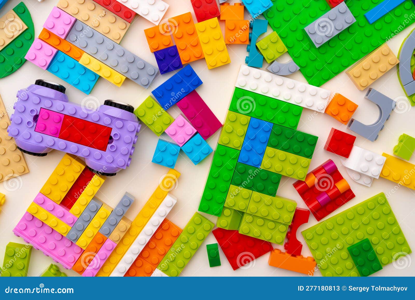 Details of Kids Plastic Constructor on White Background Stock Image ...