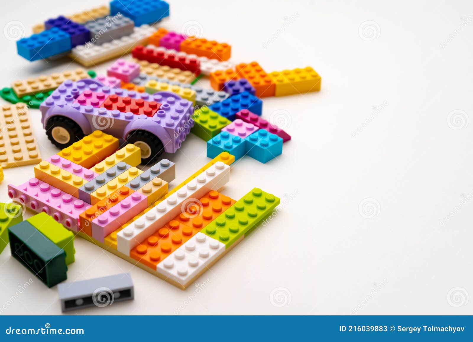 Details of Kids Plastic Constructor on White Background Stock Image ...