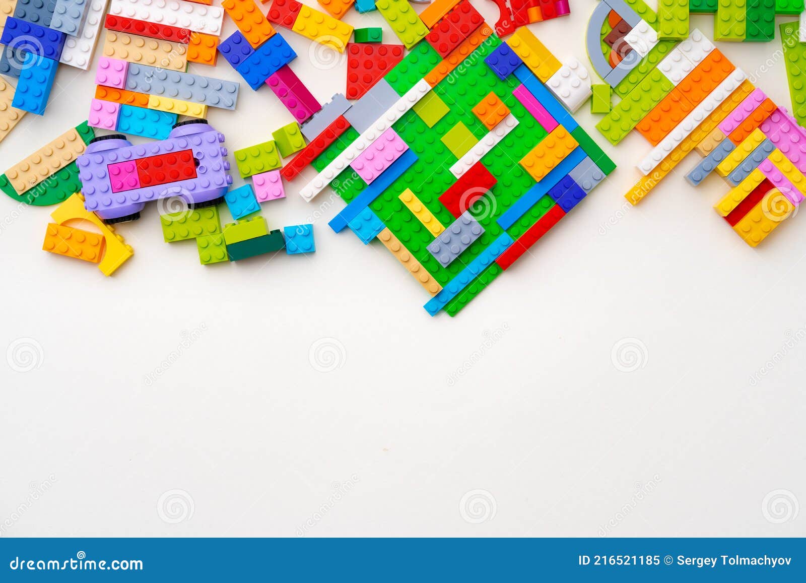 Details of Kids Plastic Constructor on White Background Stock Image ...