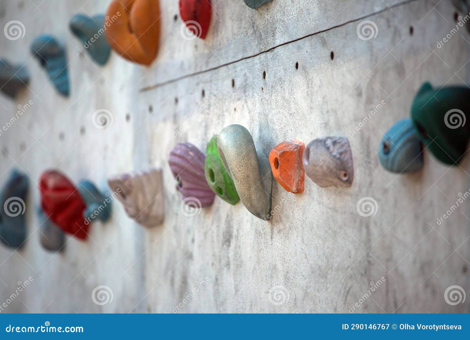 Artificial Rock Climbing Wall Stock Image - Image of fitness, climbing ...