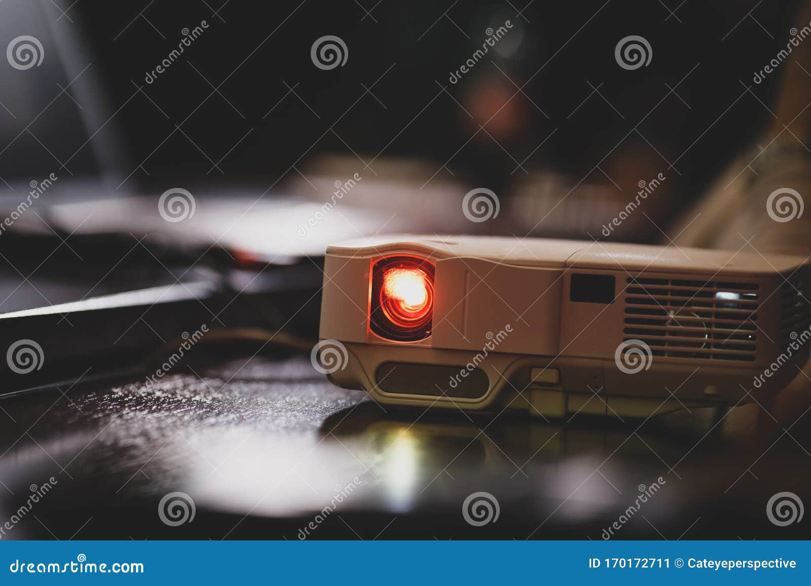 Details with a Light Projector during a Presentation Event Stock Image ...