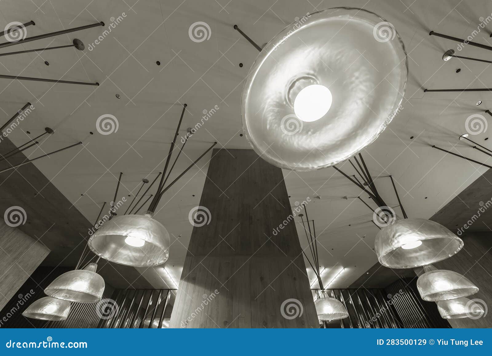 Details of Lighting Decoration Hanging in Modern Interior Stock Image ...