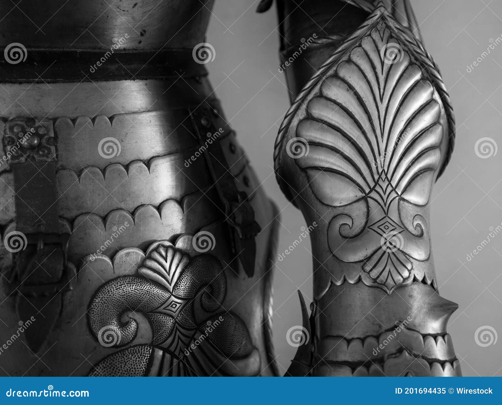 Details of a Medieval Knight Armor Stock Image - Image of metal ...