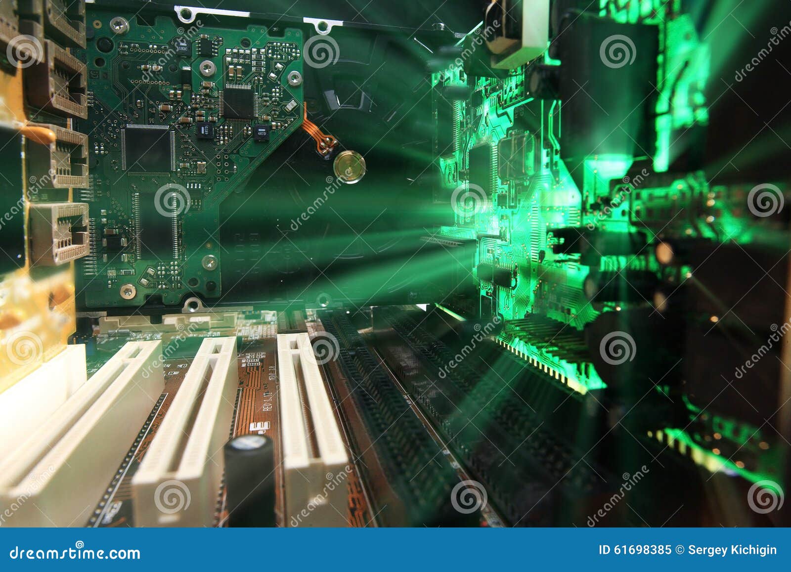 Details Microelectronics Computer Chip Stock Image - Image of blue ...