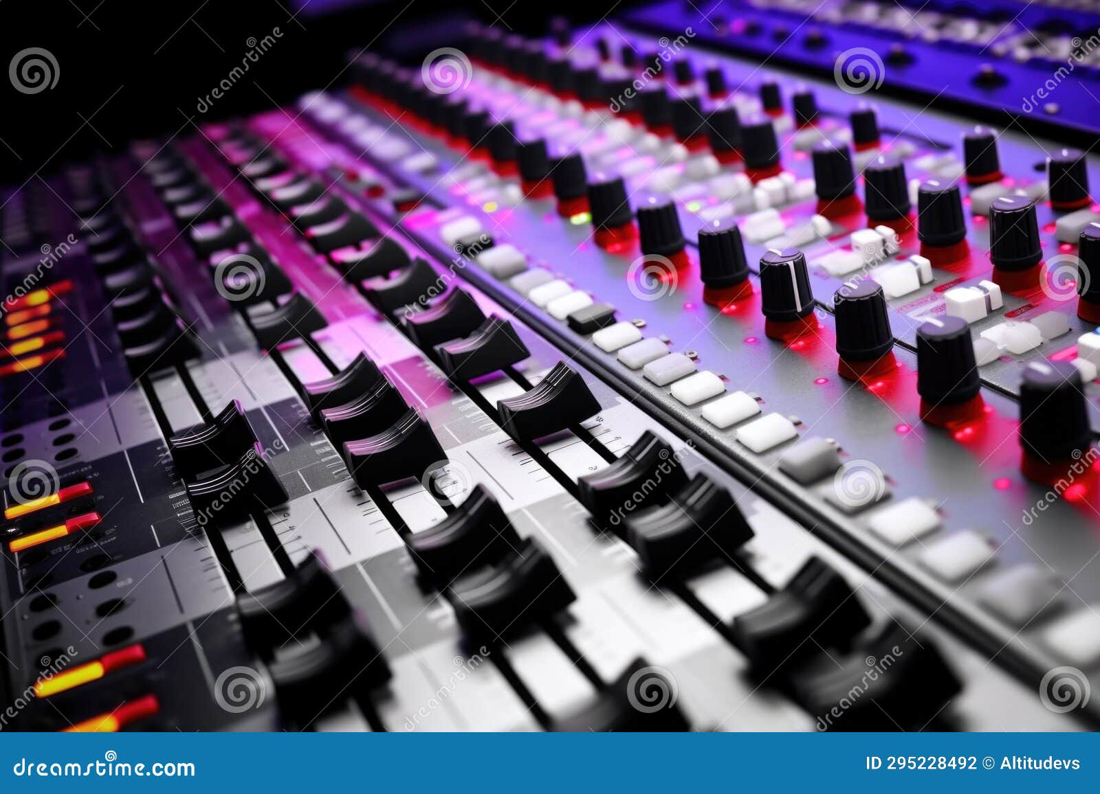 Details of the Mixing Panel Control Dashboard Stock Photo - Image of ...