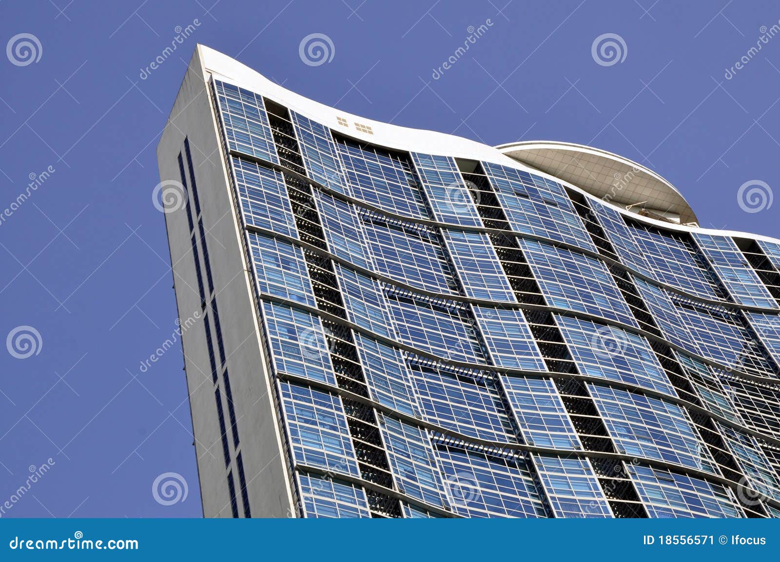 Modern Building with Curved Facade Stock Image - Image of building ...