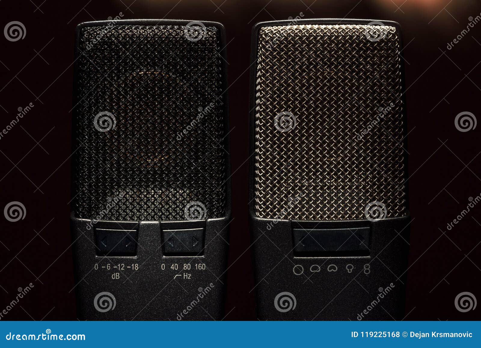 Details of Modern Condenser Microphone Stock Photo - Image of broadcast ...