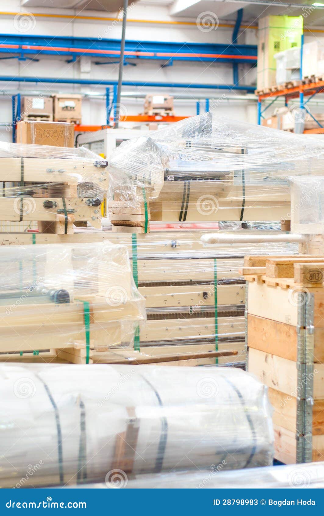 Details of Modern Warehouse or Factory Stock Image - Image of plant ...