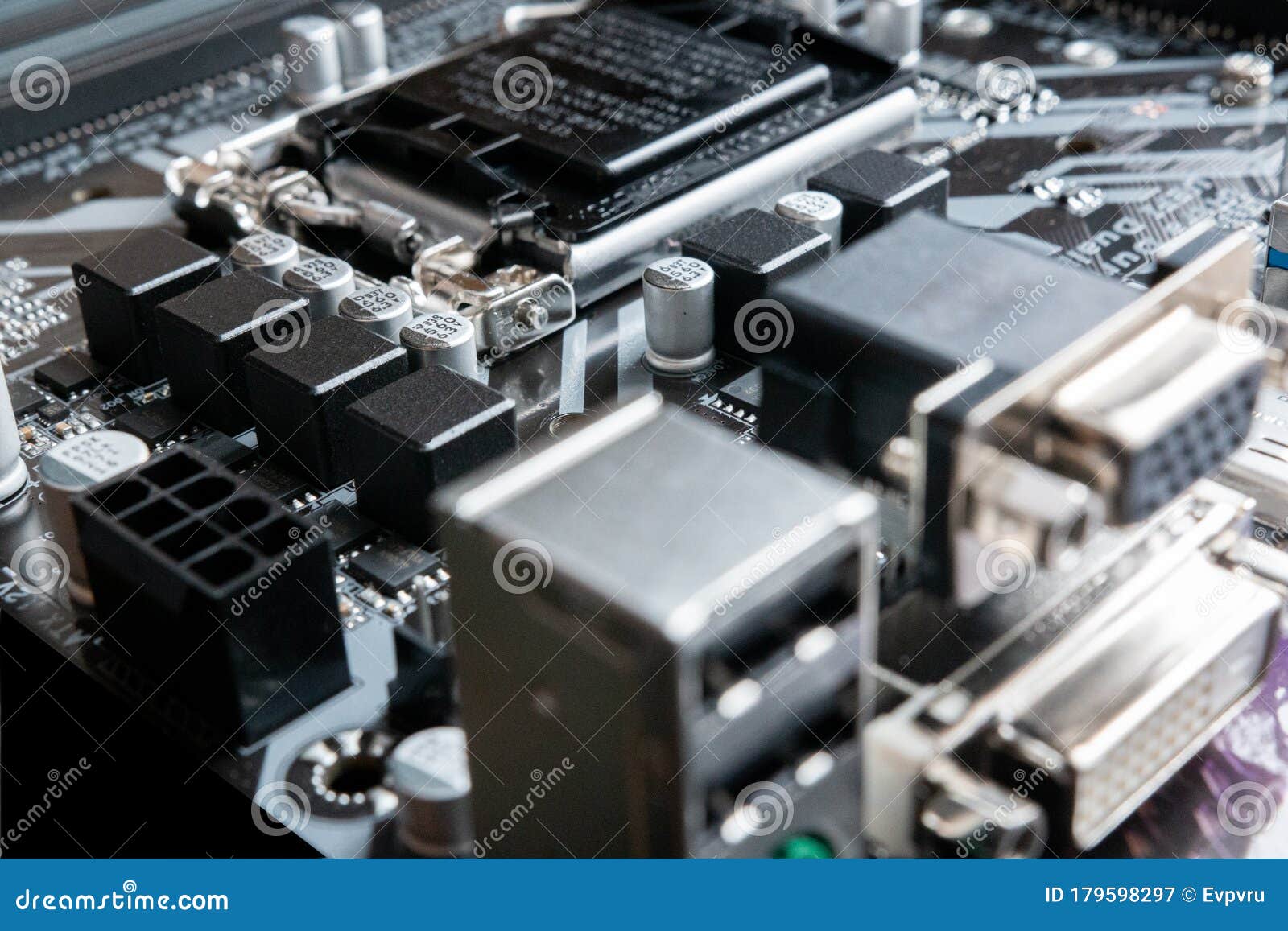 Details on the Motherboard of a Personal Computer Stock Image - Image ...