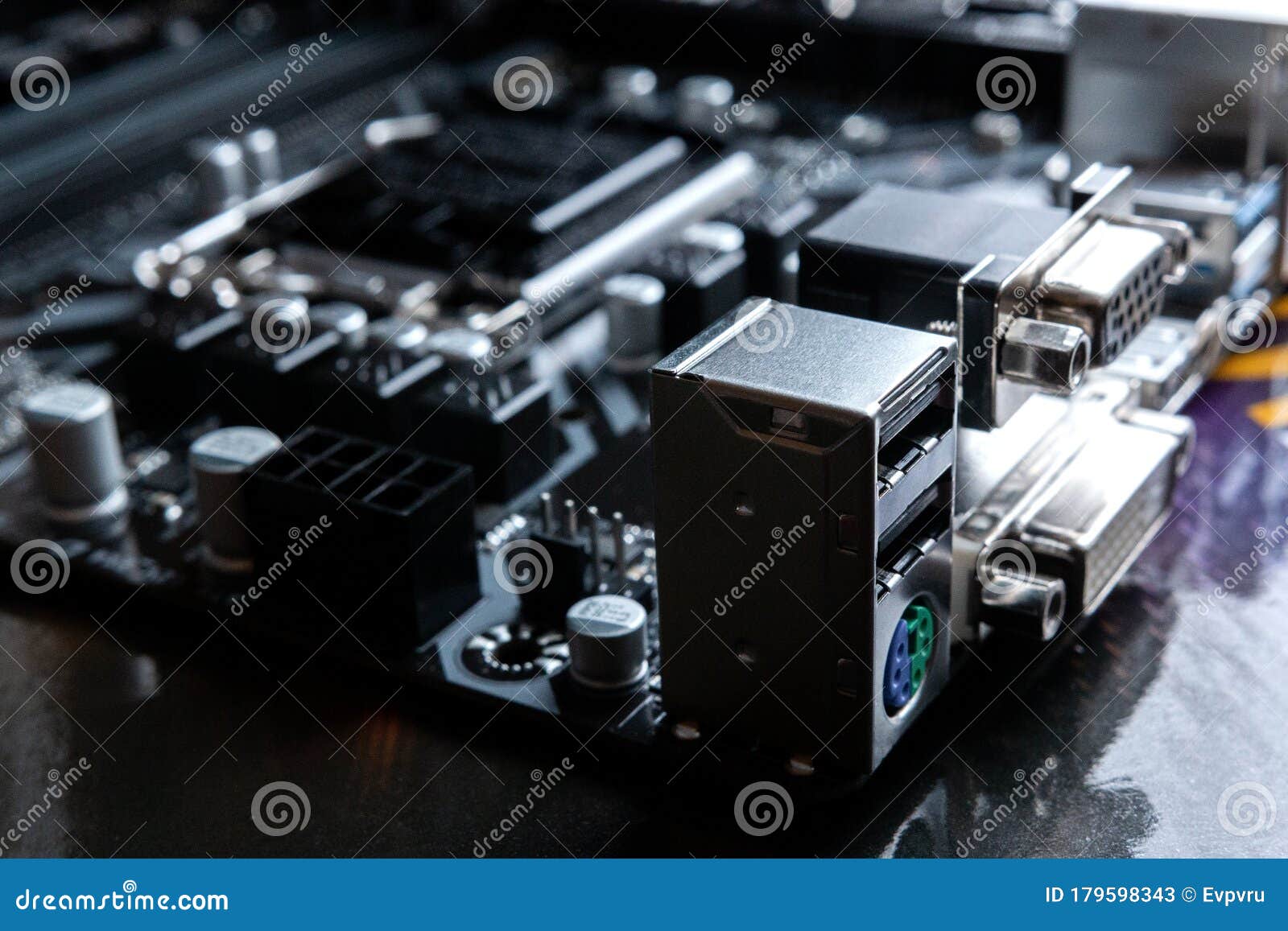 Details on the Motherboard of a Personal Computer Stock Image - Image ...