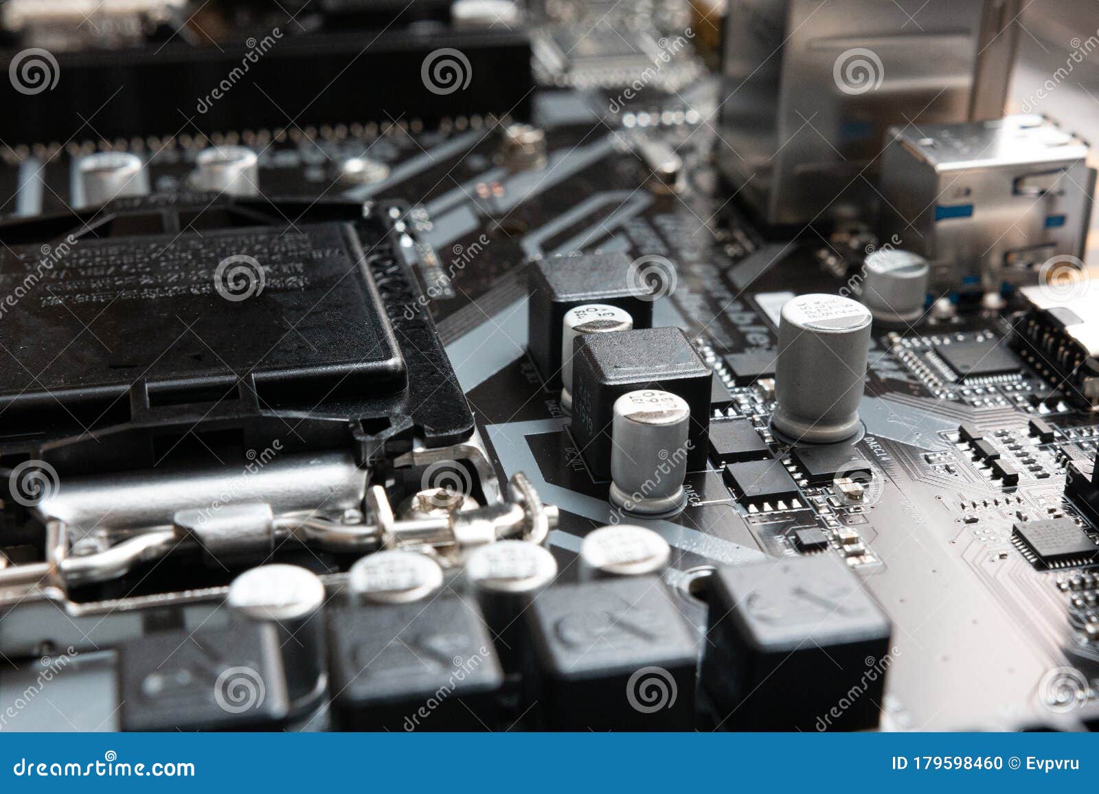 Details on the Motherboard of a Personal Computer Stock Photo - Image ...